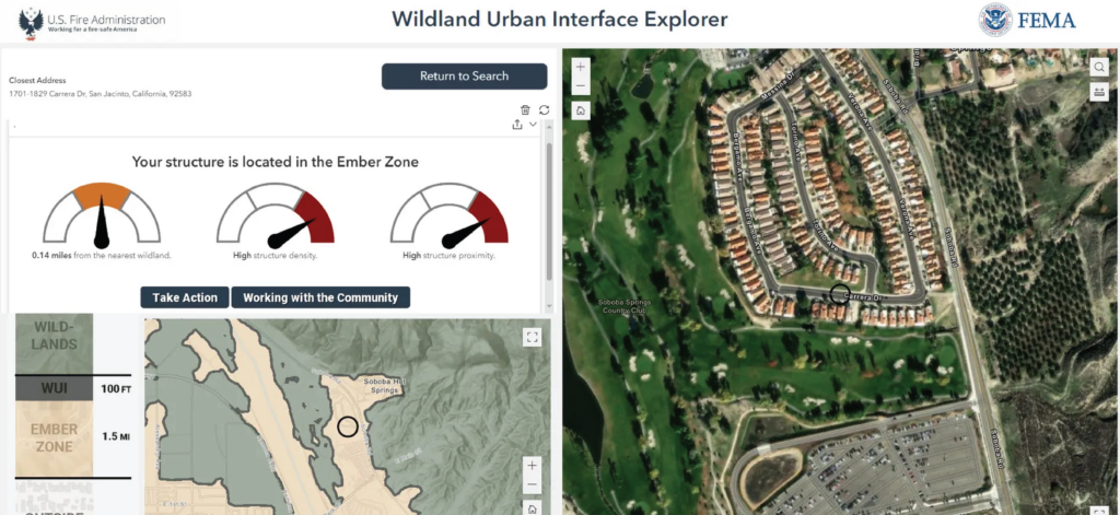 U.S. Fire Administration's WUI Fire Property Awareness Explorer ...